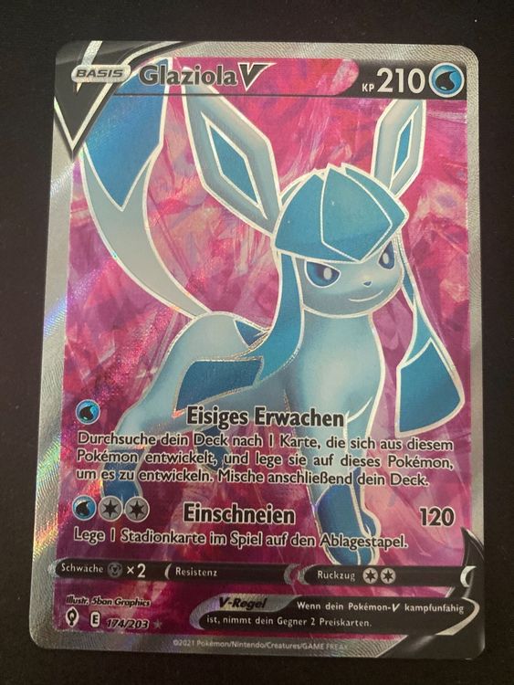 Pokemonkarte Glaziola V Fullart (Neu (gemäss Beschreibung)) in Neuhausen für CHF 30 – mit ...