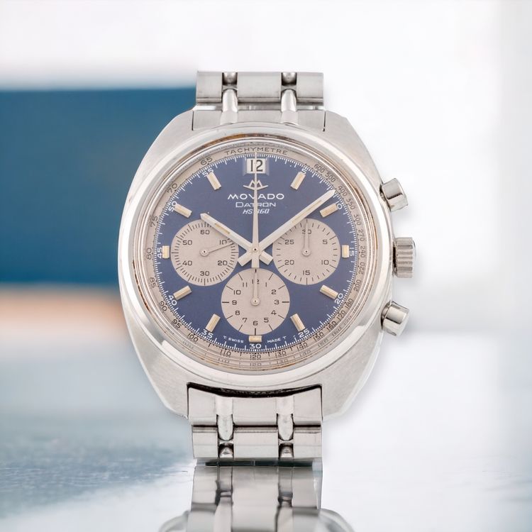 Movado Datron 'Sub-Sea' Chronograph Date Patina Blue Rare 💙 (Gebraucht ...