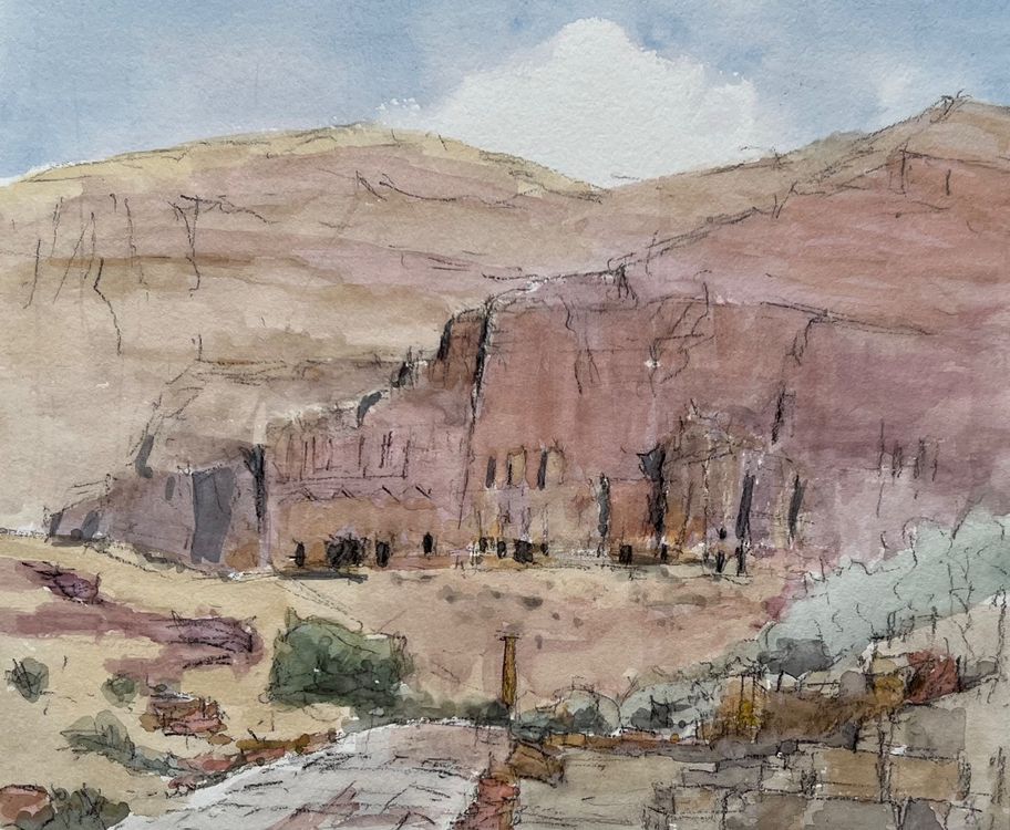 Hans LANZ, Petra Königsgräber Aquarell (Gebraucht) in Zürich für CHF 5 ...