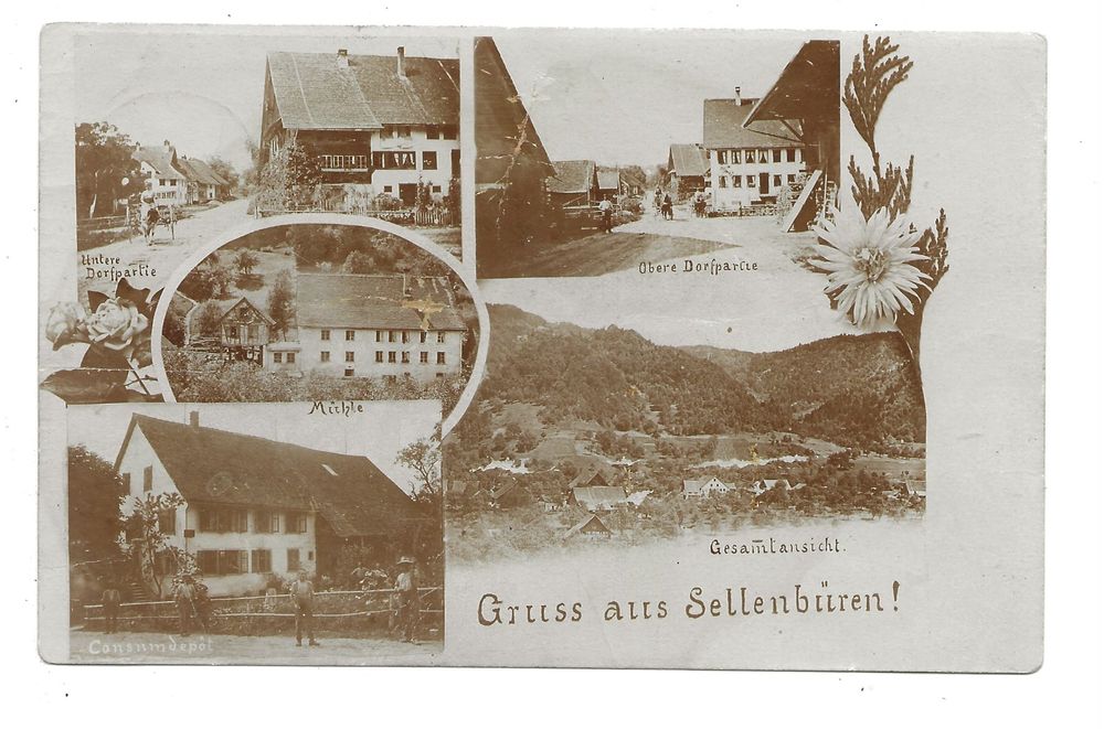 Gruss aus Sellenbüren (ZH) Bezirk Affoltern - Stallikon 1911 | Kaufen auf Ricardo