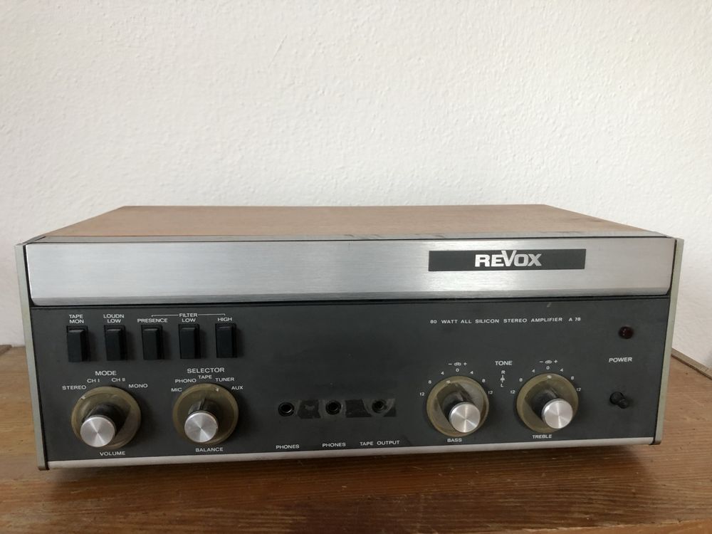 Revox A78 Stereo Verstärker Klassiker Vintage Retro (Defekt) in wettingen für CHF 61 – nur ...