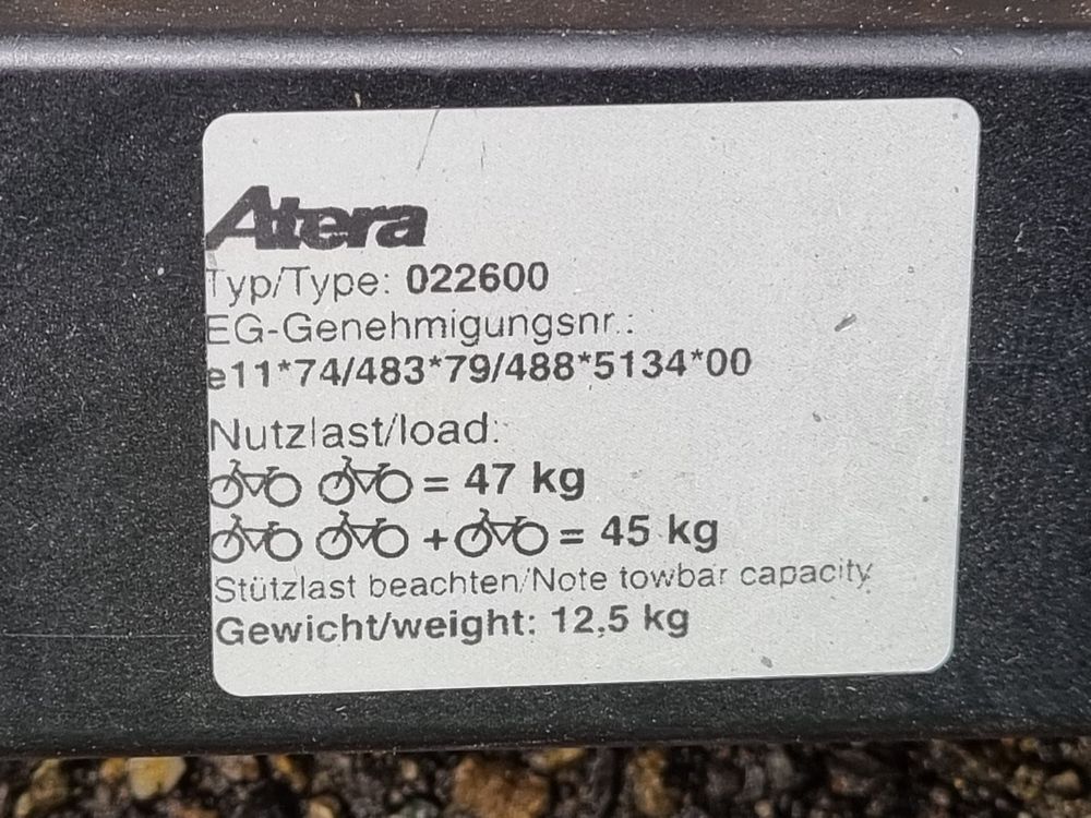 AHK Fahrradträger Atera Strada DL 2 (Gebraucht) in Vinelz für CHF 250 ...