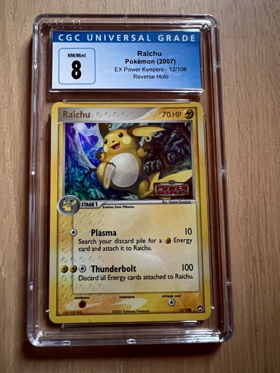 POKEMON RAICHU REV HOLO EX POWER KEEPERS CGC 8 CARD RARE ENG (Gebraucht ...