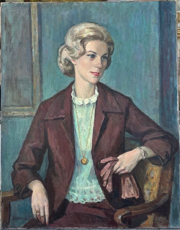 Ernst Müller-Göls (1902-2001) Grosse Porträt Gemälde | Kaufen auf Ricardo