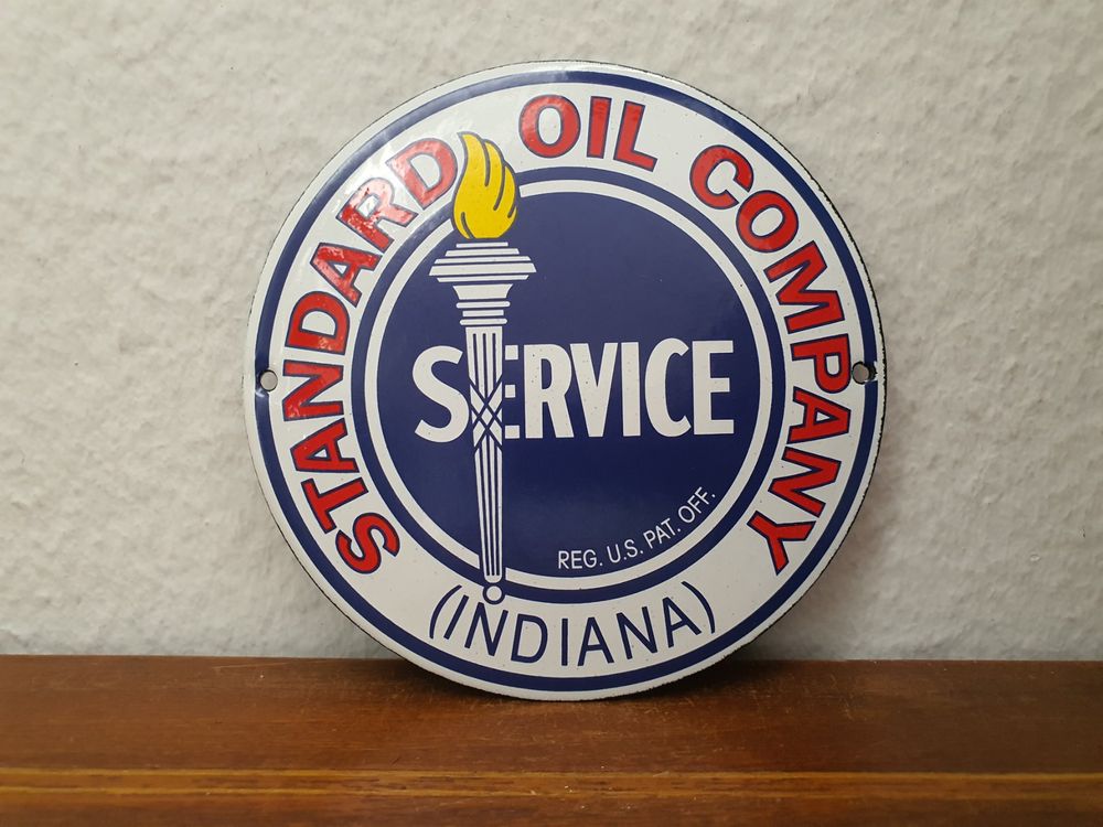 Emailschild Standard Oil Company Logo Emaille Schild Reklame (Neu ...
