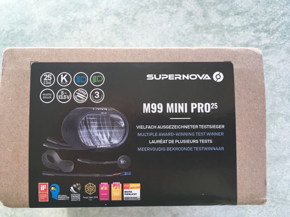 Supernova M99 Mini Pro25 E-Bike mit Fernlicht 1150 Lumen (Neu und originalverpackt) in Buochs ...