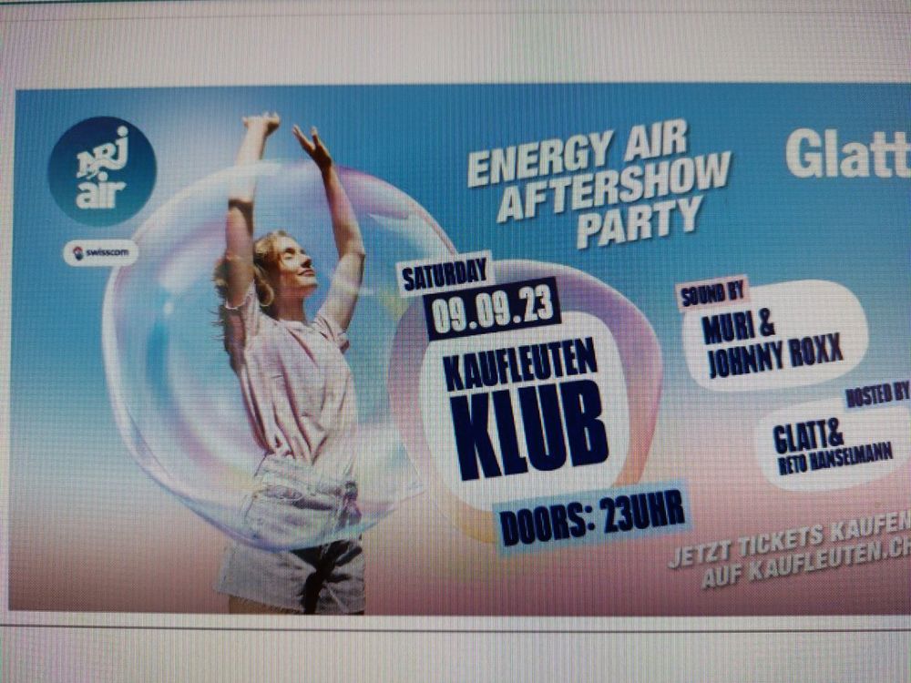 AFTERPARTY ENERGY AIR 09.SEPT. 2 x EINTRITTE | Kaufen auf Ricardo