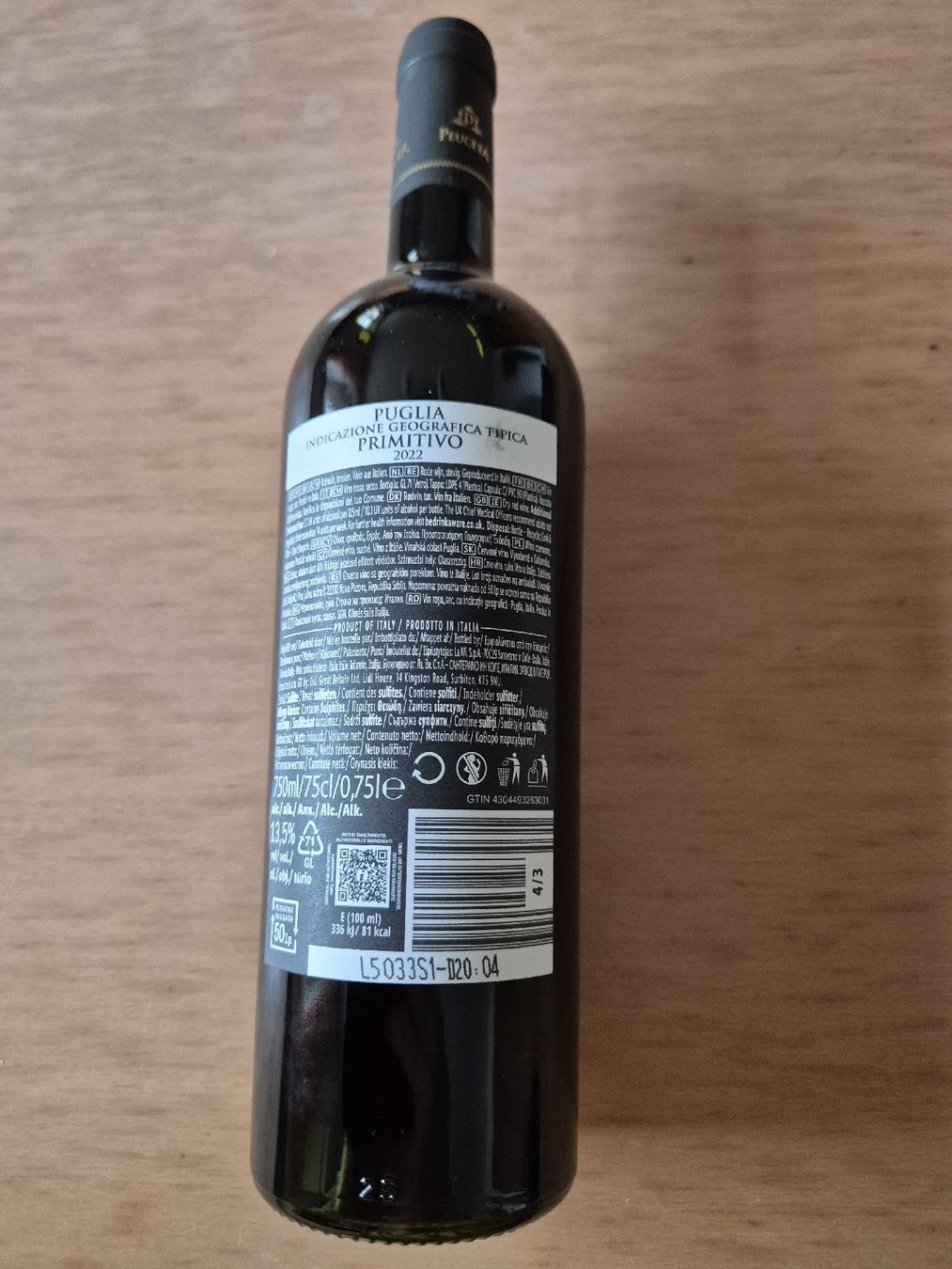 Wein - Primitivo Peuceta (Neu und originalverpackt) in Montlingen für ...