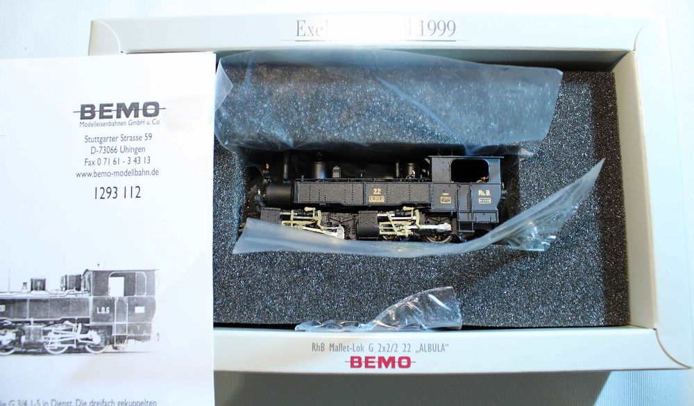 Bemo 1293 112, G 2X2/2 Albula Nr. 22 Excl. Metal Collection (Neu ...
