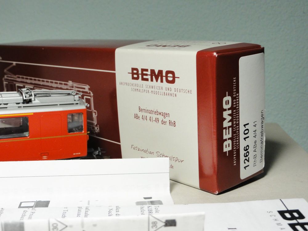 Bemo 1266-101 H0m - Bernina Triebwagen ABe 4/4 (41) der RhB (Neu und originalverpackt) in ...