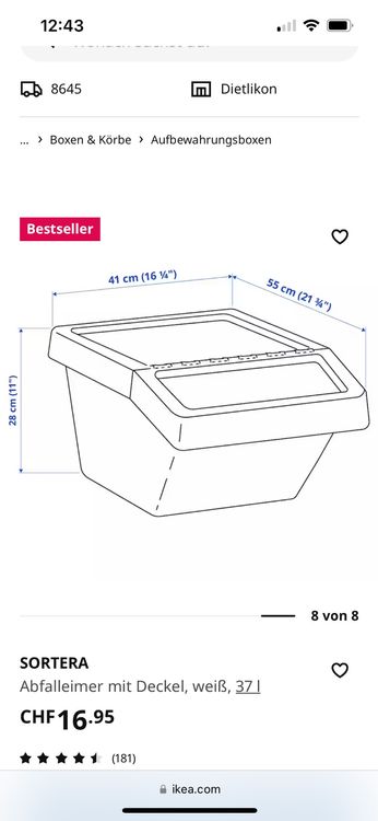 Boxen mit Deckel (Sortera von Ikea) 37 und 60 Liter | Kaufen auf Ricardo