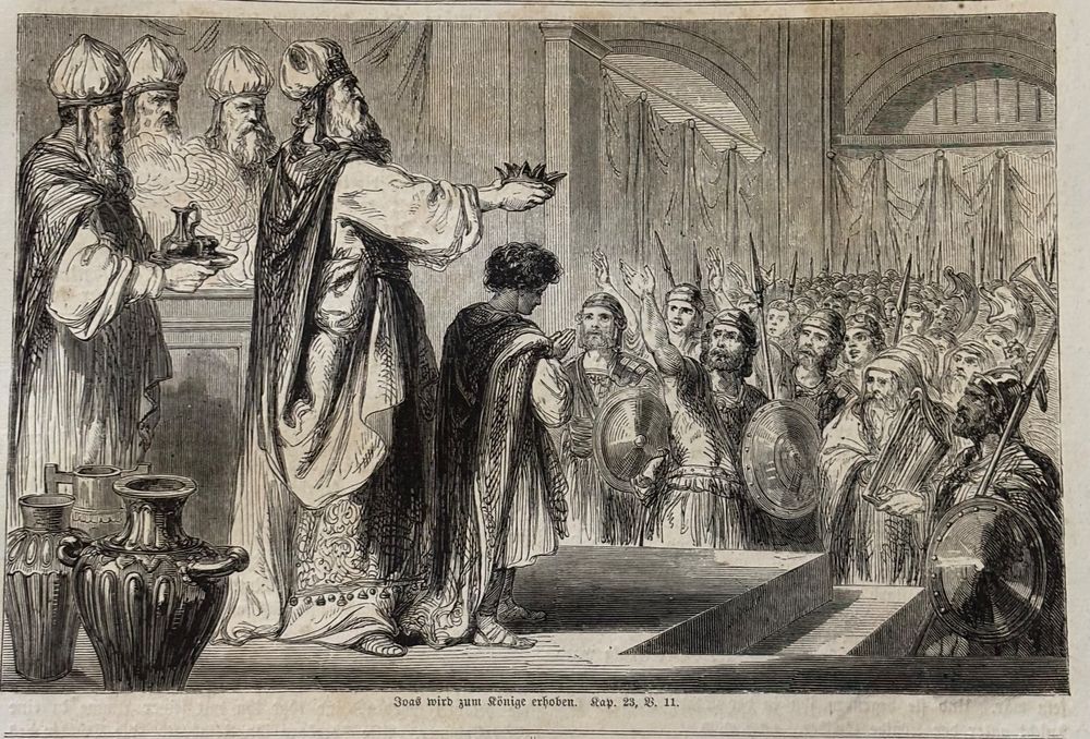 Holzstich 1862 - 2 Chronika 23, König Joas, Altes Testament (Gebraucht ...