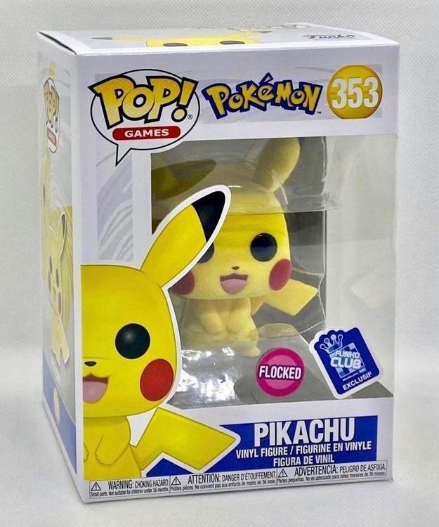 Funko Pop! Pokémon, Pikachu (flocked) #353, Gamestop Excl. (Neu und ...