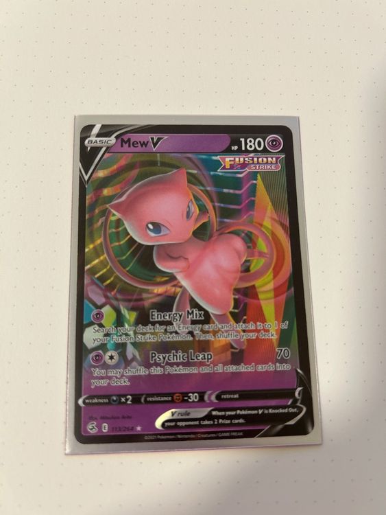 Pokémon Karte Mew V 113/264, 2021, ENG (Neu (gemäss Beschreibung)) in Zizers für CHF 2.5 – mit ...