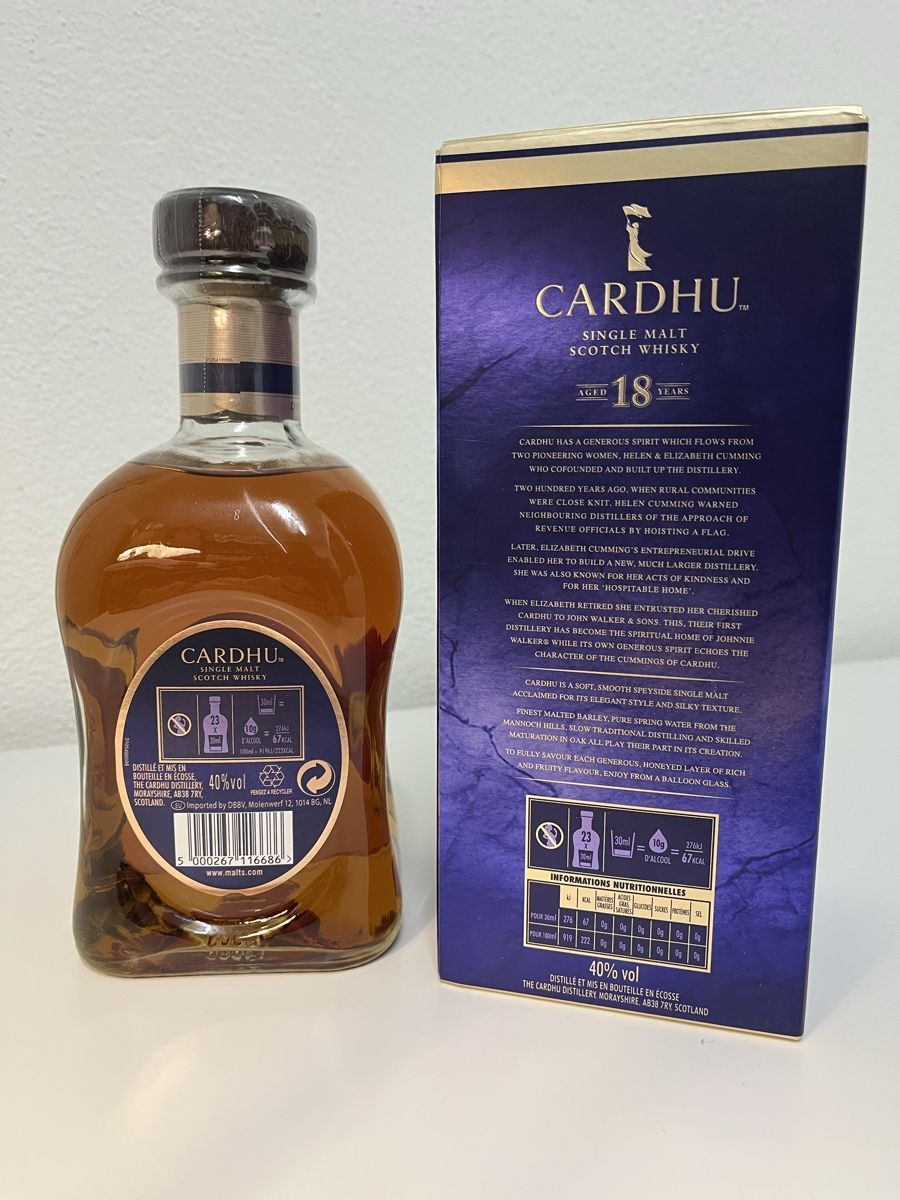 Cardhu 18 Jahre Single Malt Whisky (Neu und originalverpackt) in ...