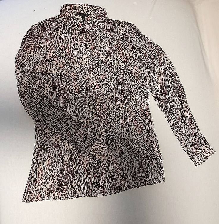 GUESS camicia Donna con stampa maculata e colletto classico (Usato) a ...