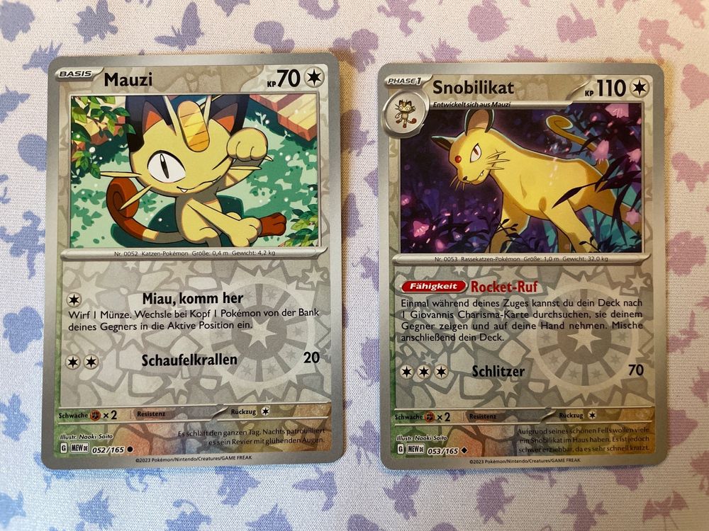 Mauzi, Snobilikat reverse Holo - Pokemon 151 DE (Neu (gemäss ...