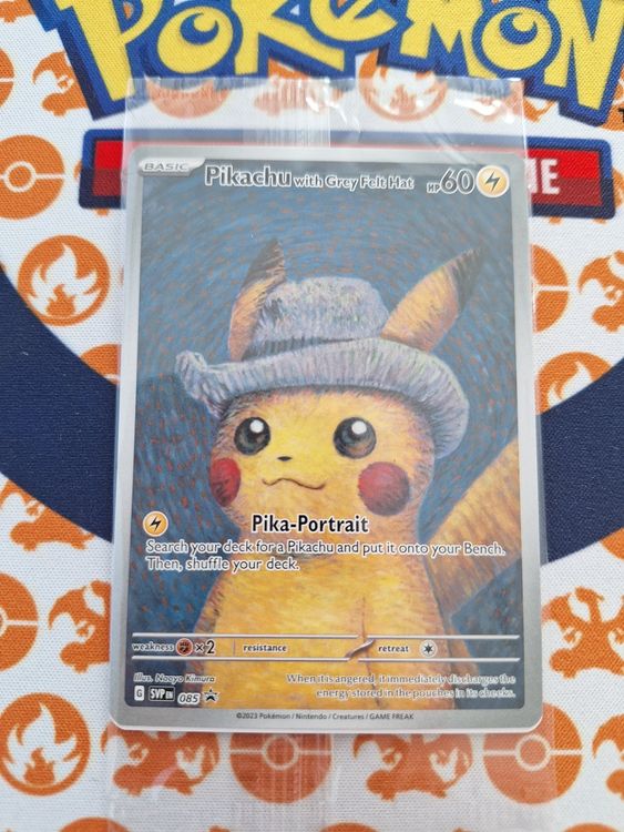 Pikachu with Grey Felt Hat (SVP 085)Van Gogh Promo Englisch (Gebraucht ...