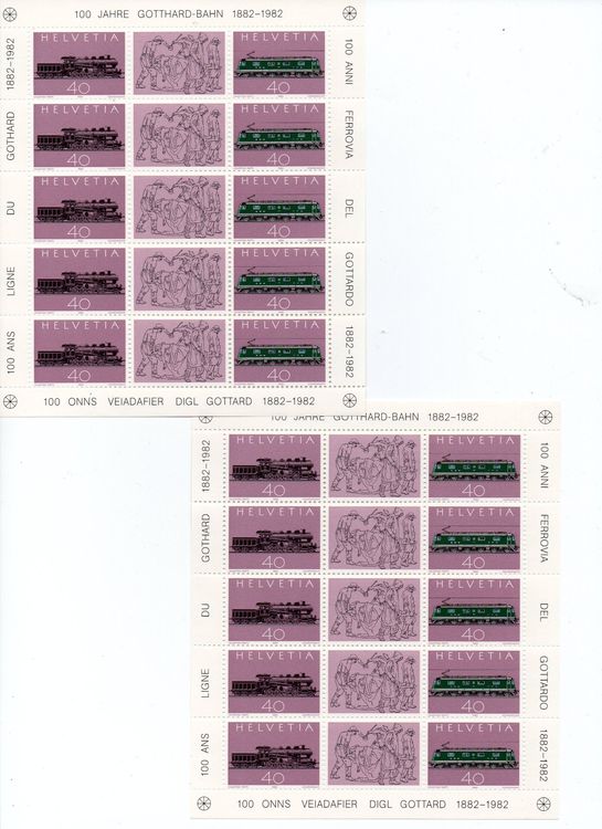 Züm. N° 668 et 669 en feuillet de 10 timbres neufs*** (Neu (gemäss Beschreibung)) in Bevaix für ...