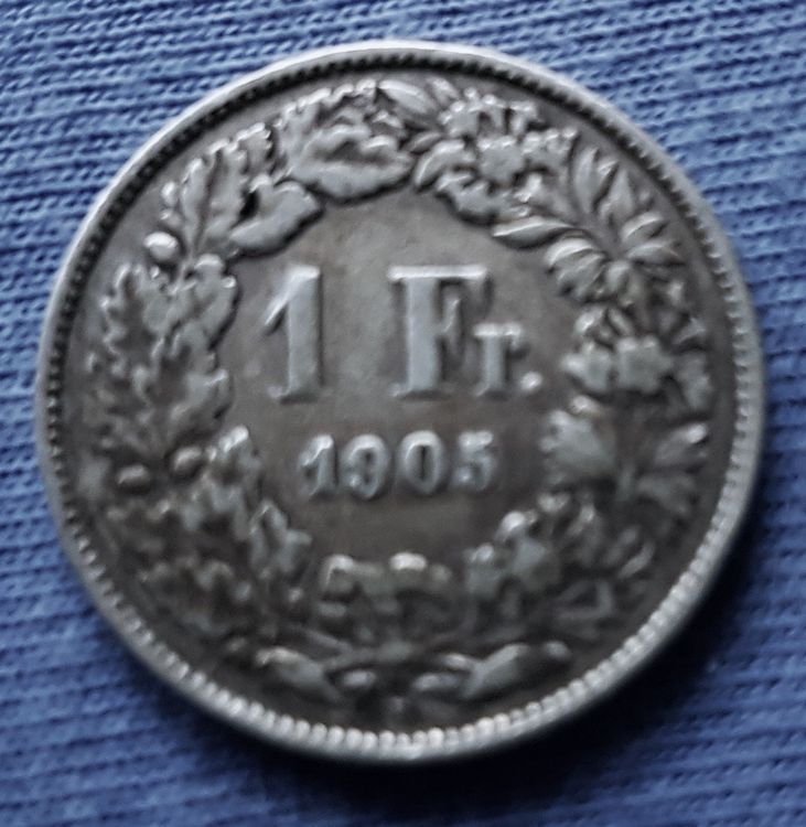 1 Franken 1905 uralte sehr rare Silbermünze | Kaufen auf Ricardo
