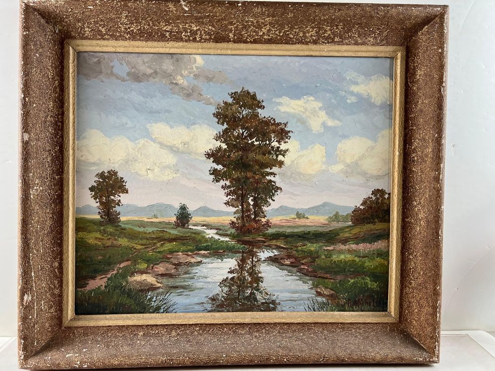 Grosse Landschaft Gemälde unleserlich Signiert (Gebraucht) in Neuhausen am Rheinfall für CHF 10 ...