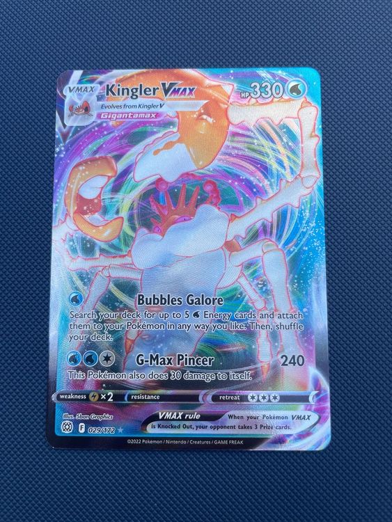Pokemon Kingler Vmax 330 HP Rare (Gebraucht) in Lommiswil für CHF 5 ...