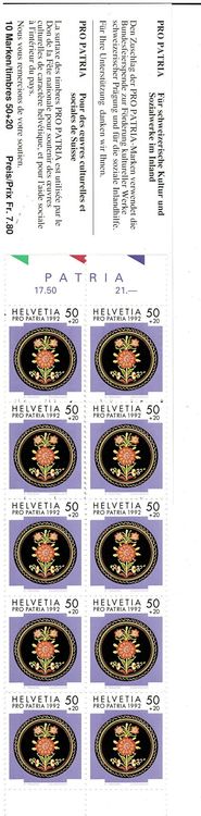 PP Heftchen 1992 ** (Neu (gemäss Beschreibung)) in Lausanne für CHF 5 ...