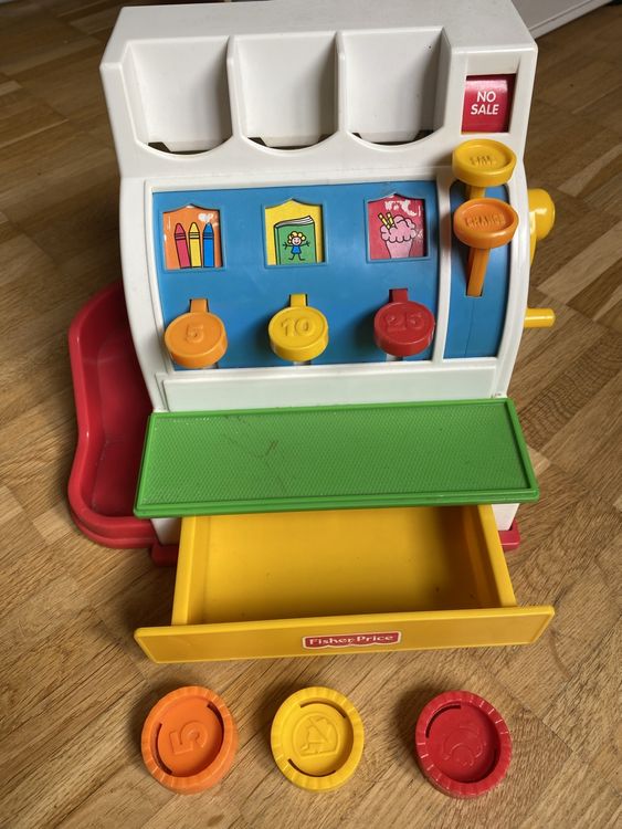 Vintage Fisher-Price Kasse Registrierkasse Spielzeug 1980er (Gebraucht ...