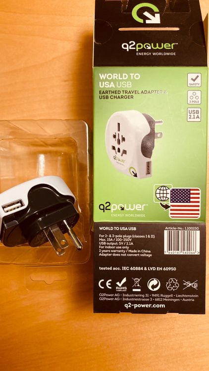 Stromstecker-Adapter für USA und div.Länder (Neu (gemäss Beschreibung ...