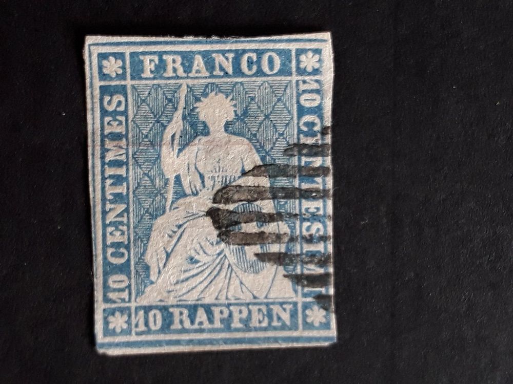 CH STRUBEL 23 E.b (23B3mm.b) 9-linige Raute SBK 600 Attest (Gebraucht ...