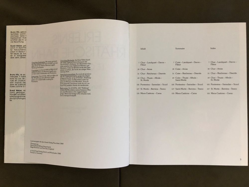 Buch Rhätische Bahn Erlebnis, Bruno Hitz und Rudolf Weber (Gebraucht ...