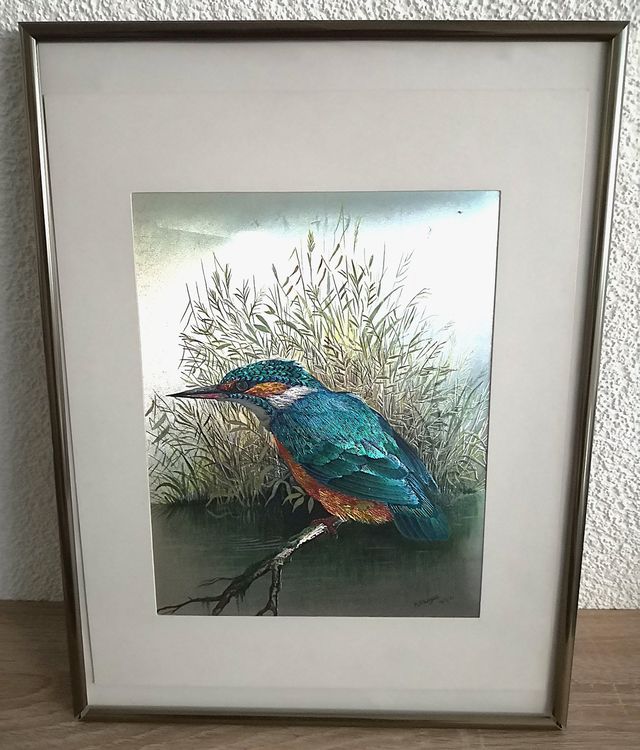 Gemälde Der Eisvogel Tableau Le Martin-pêcheur P. Sturgess (Gebraucht ...