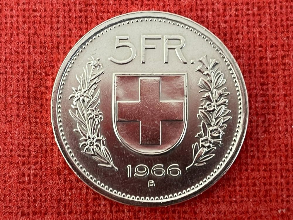 5 Franken 1966 Silber (Gebraucht) in Ormalingen für CHF 10.95 – mit Lieferung auf Ricardo kaufen