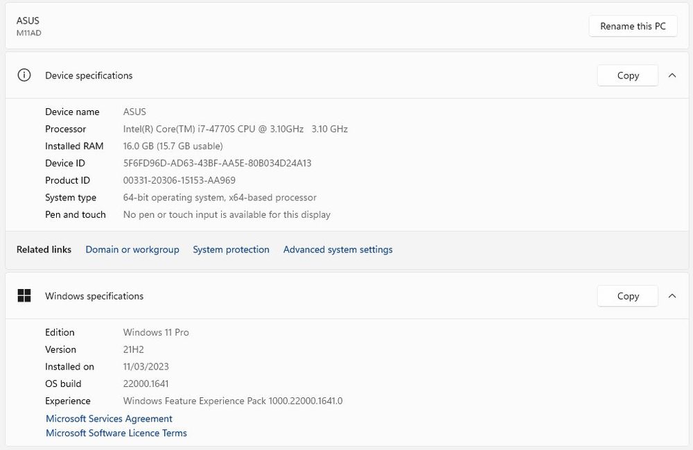 ASUS PC i7-4770s-SSD Win 11 pro | Kaufen auf Ricardo