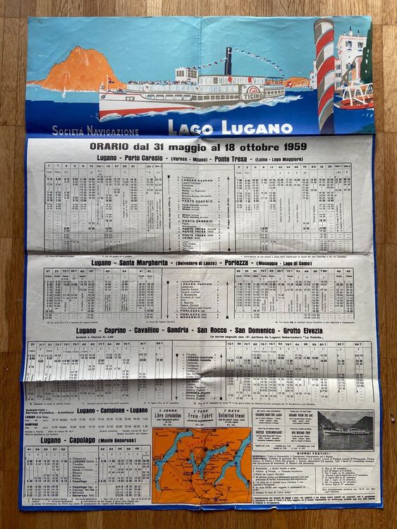 Fahrplan Lago di Lugano 1959 | Kaufen auf Ricardo