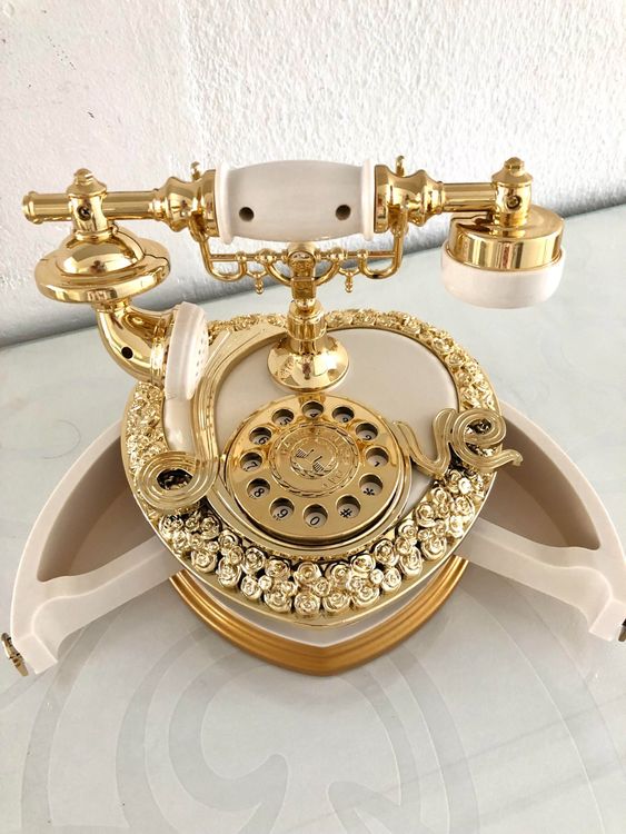 Retro Telefon Barock Design NEU goldig (Neu und originalverpackt) in ...