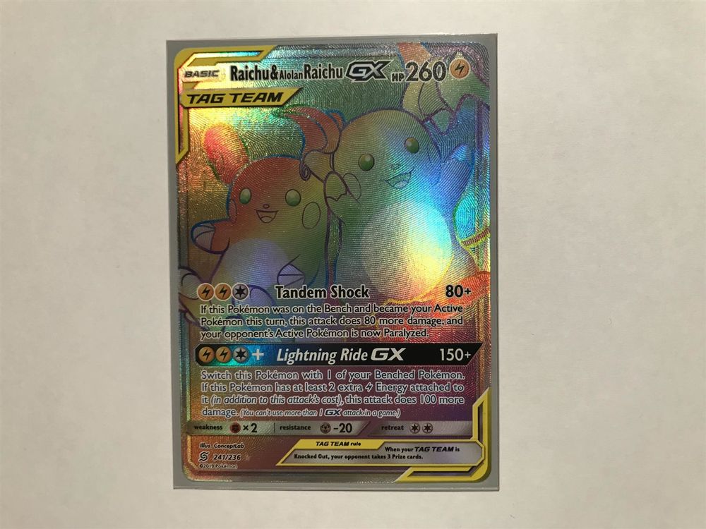 Raichu & Alolan Raichu GX Rainbow | Kaufen auf Ricardo