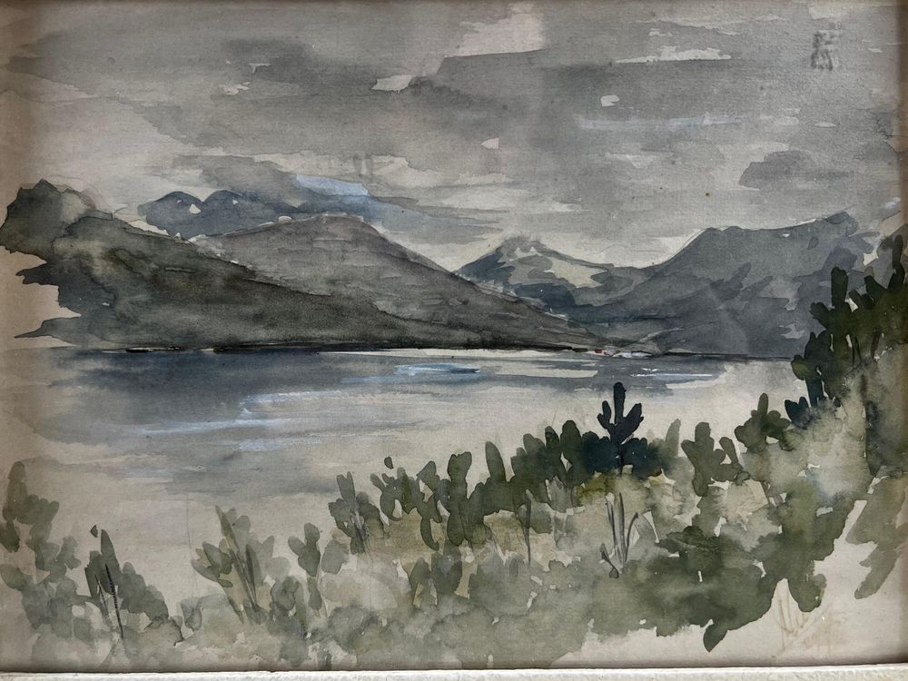 Antike Aquarell mit faszinierendem Sujet Unleserlich Signier | Kaufen auf Ricardo