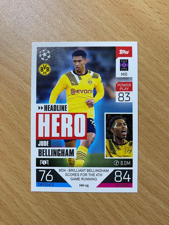 Topps Match Attax 2022/23 Jude Bellingham (Neu (gemäss Beschreibung ...