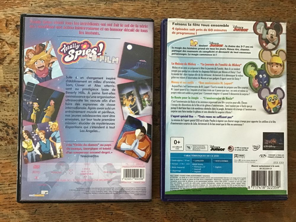 2 DVD pour enfants Totally Spies! et Disney Junior (D'occasion) à Fully ...