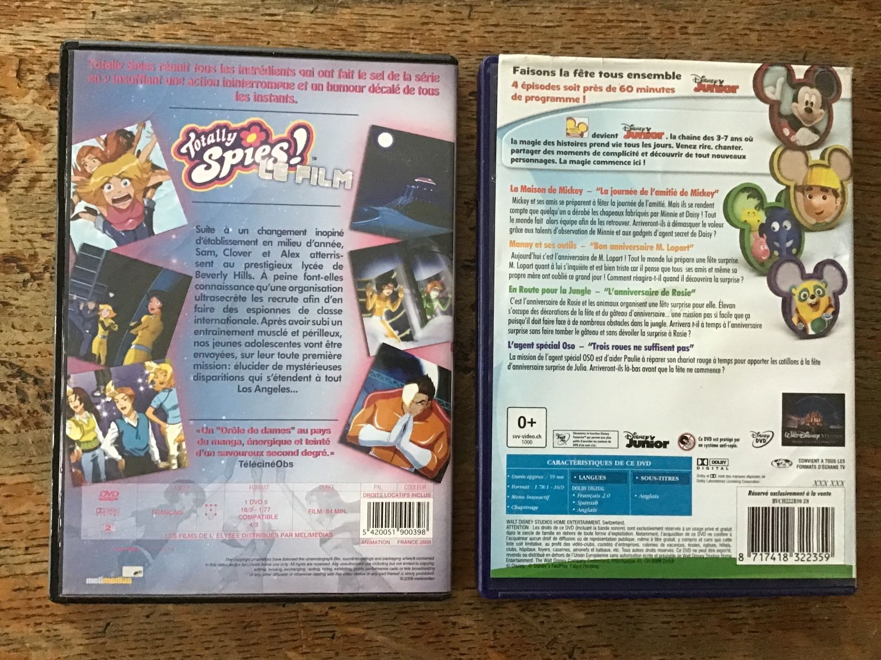 2 DVD pour enfants Totally Spies! et Disney Junior (D'occasion) à Fully ...