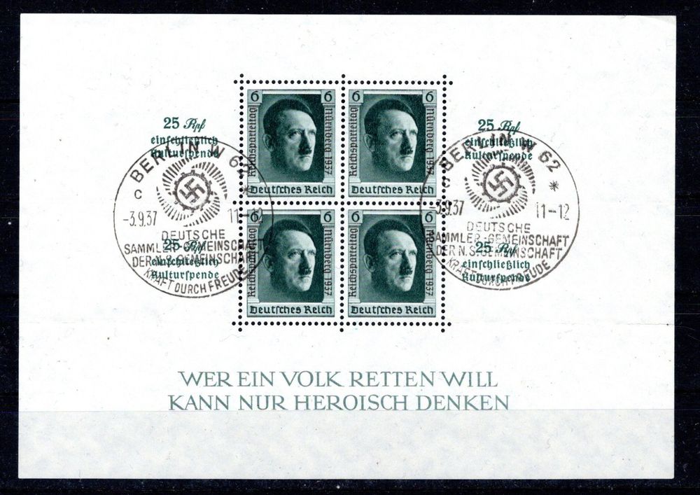 Deutsches Reich Block Nr. 9 gest. 90 Euro (Gebraucht) in Grellingen für ...