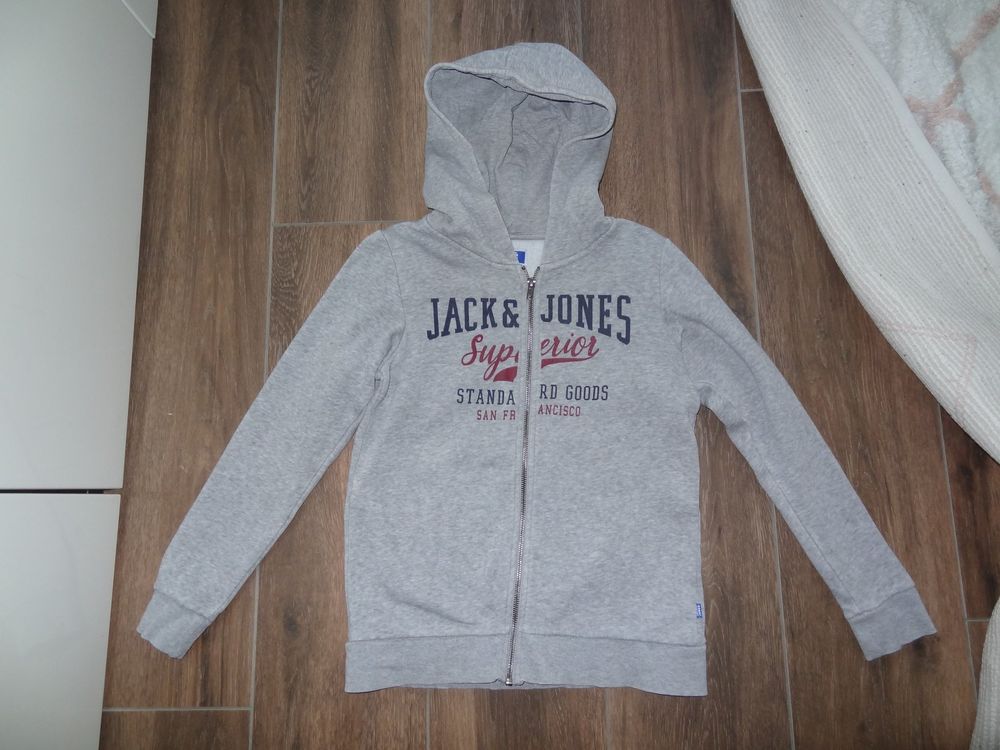 Jack & Jones, sweat à capuche gris zippé, taille 152, cool! (D'occasion ...