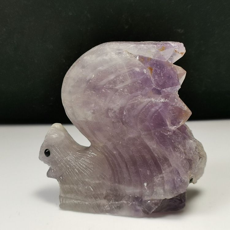 Lila Eichhörnchen Statue Amethyst Stein Ecureuil Améthyste (Neu (gemäss ...
