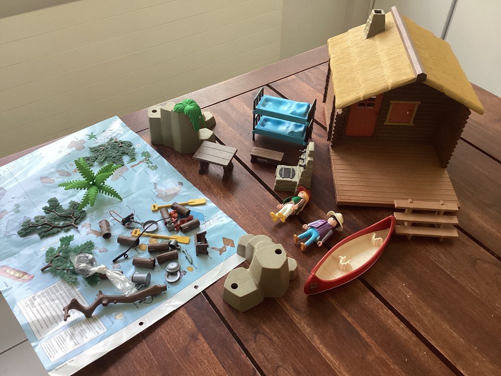 playmobil 3826 Blockhaus Trapperhaus Dachbodenfund Erbschaft (Gebraucht ...