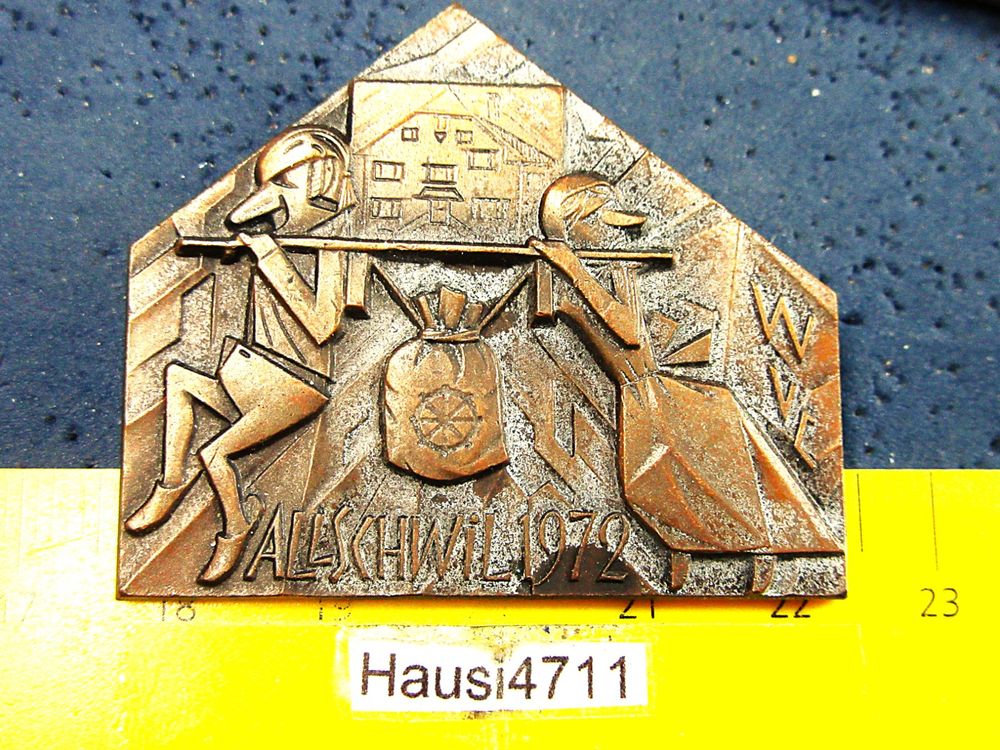 ALLSCHWIL FASNACHT 1972 PLAKETTE KUPFRIG MIT NADEL (Gebraucht) in ...