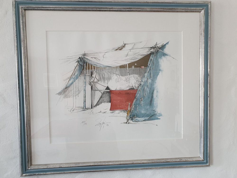 Rolf Knie - Original-Litho Pferd im Zelt (Gebraucht) in Wädenswil für CHF 1000 – nur Abholung ...