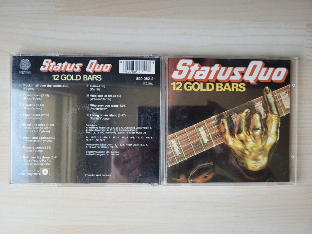 CD Status Quo - 12 Golden Bars, 1980 (Gebraucht) in Nebikon für CHF 1 – mit Lieferung auf ...