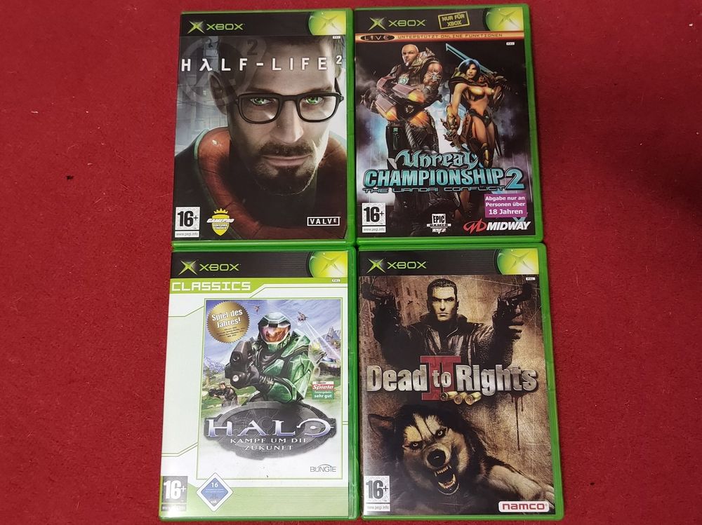 4 XBOX Spiele - HALO, Half-Life 2, Dead to rights, Unreal C | Kaufen ...