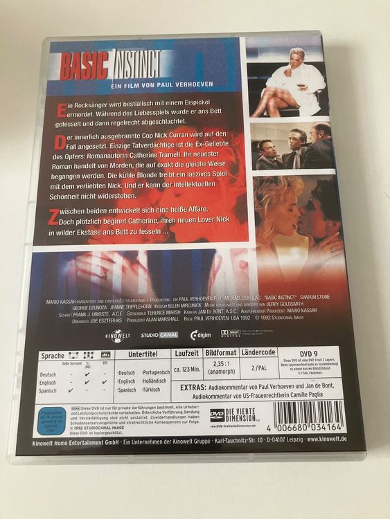 Basic Instinct (DVD) Michael Douglas, Sharon Stone (Gebraucht) in Arbon ...
